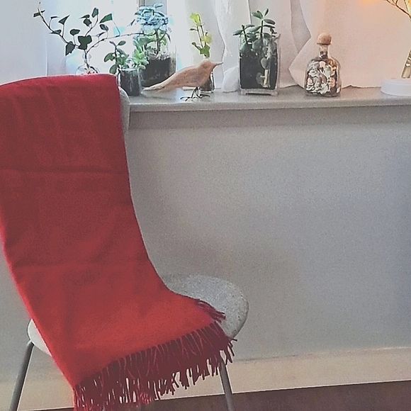 Restoration Hardware | Bedding | Cashmere Rh Red Fringe Throw Blanket ...